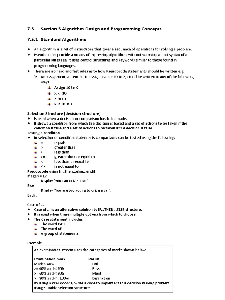 7.5 Section 5 Algorithm Design | PDF
