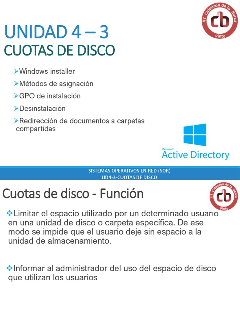 Instalación y Gestión de Cuotas de Disco | PDF | Archivo de computadora ...