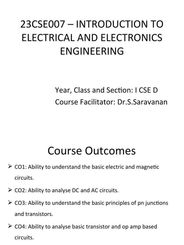 1.introduction To Electrical Engineering | PDF