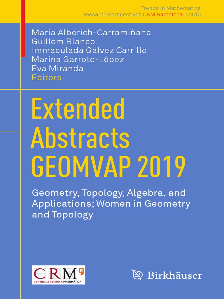 Extended Abstracts GEOMVAP 2019 | PDF | Ring (Mathematics) | Field (Mathematics)