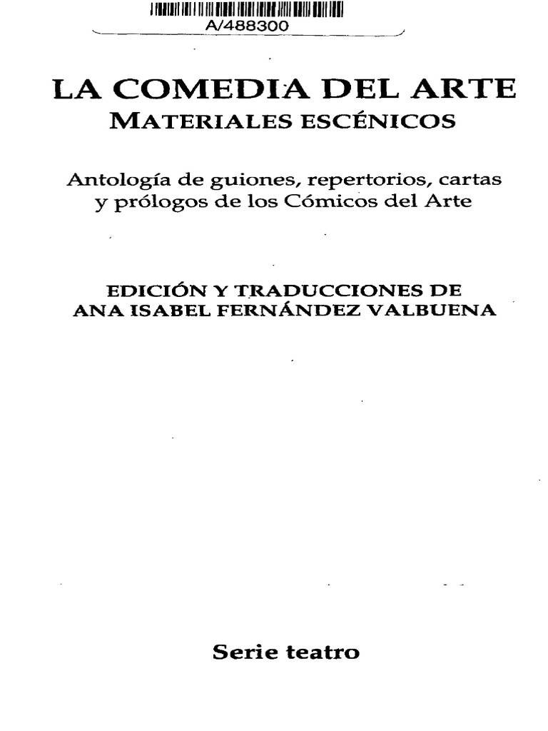 Commedia Dell'arte Textos | PDF | Commedia Dell'arte | Teatro