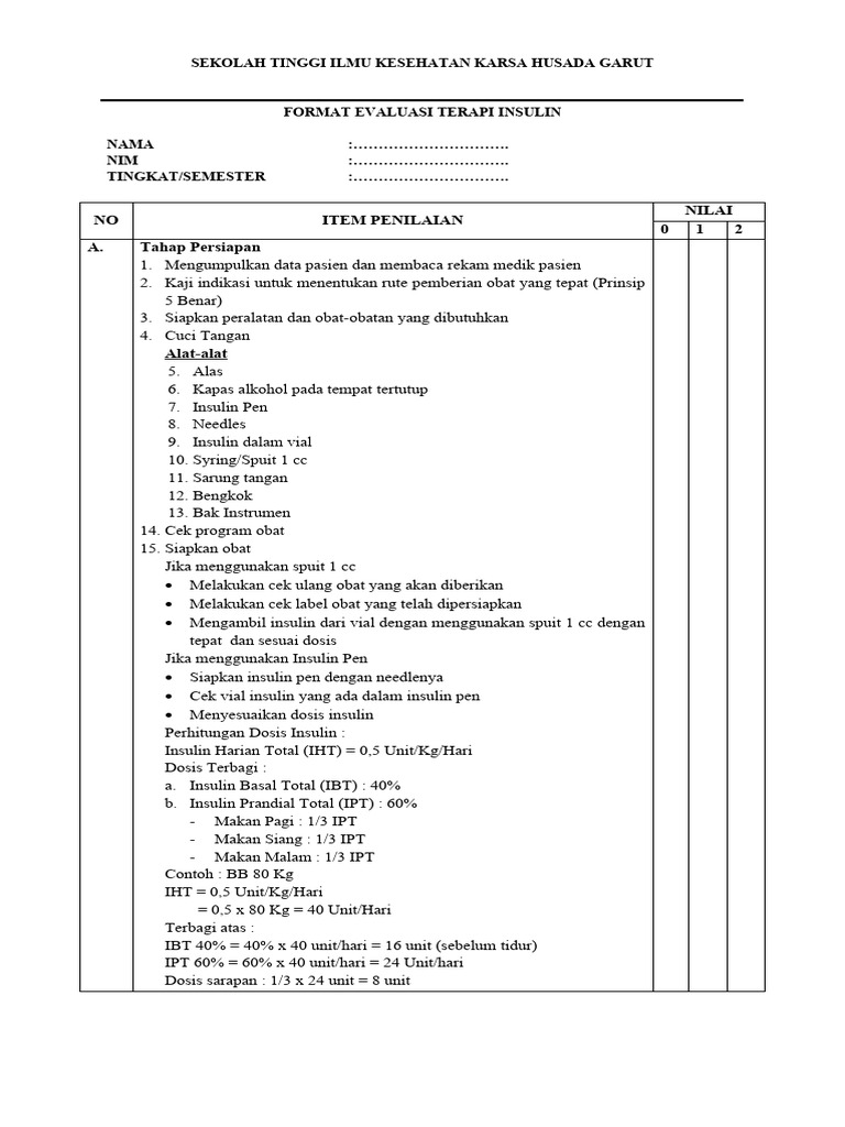 Perhitungan Dosis Insulin Harian | PDF | Kesehatan Holistik