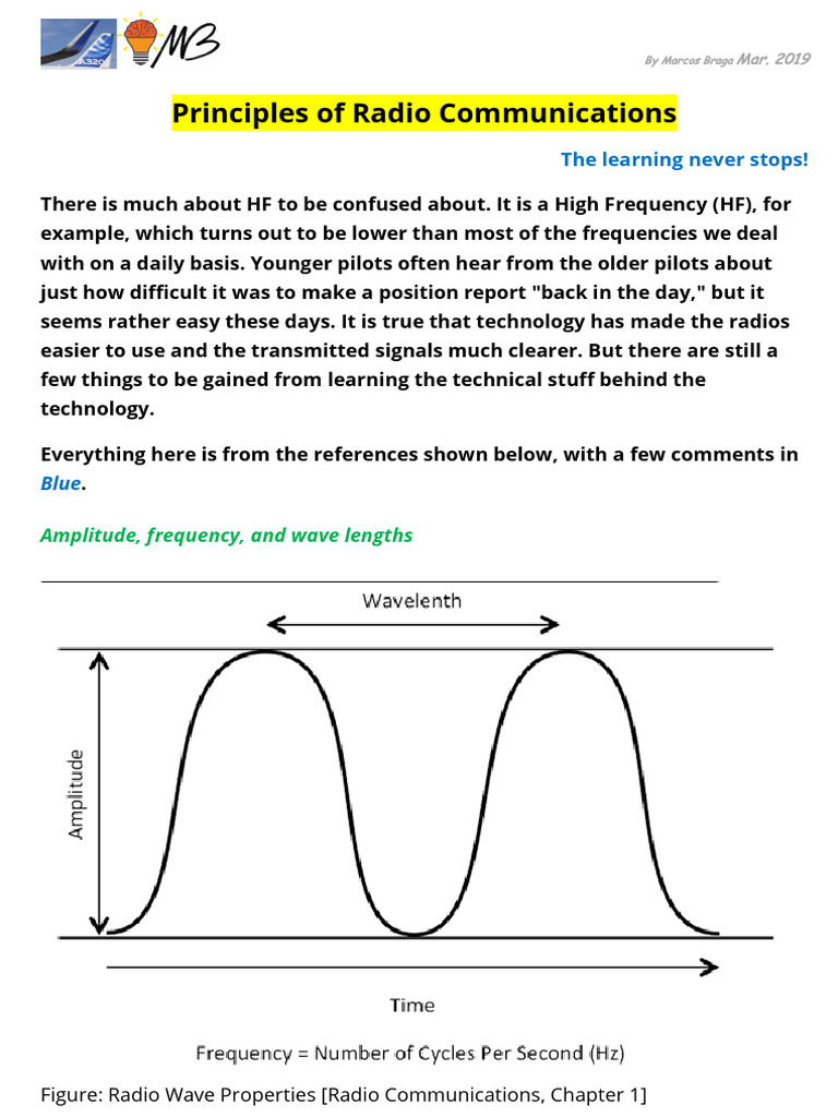MB HF and Principles of Radio Communicatios Study | PDF | Ionosphere ...