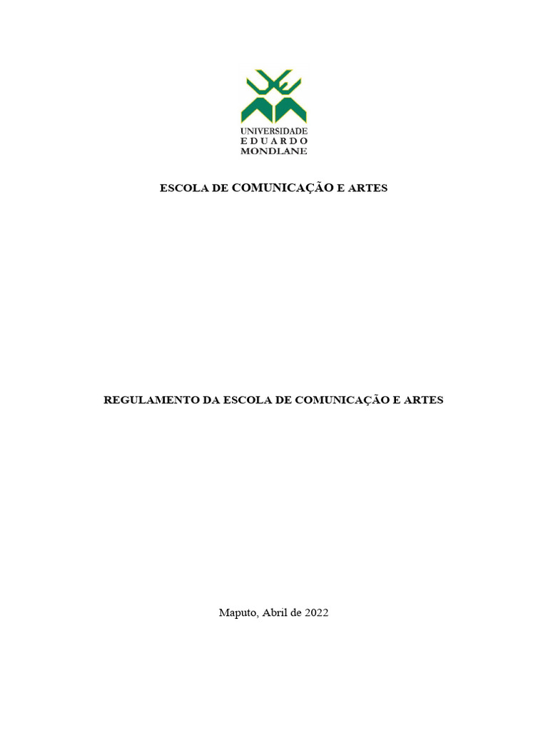 @UEM GJ 2021 Fevereiro Regulamento Da ECA Julho | PDF | Science | Pedagogia