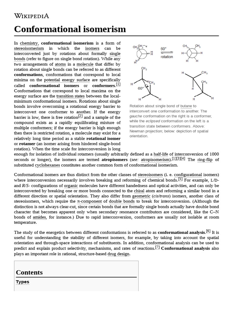 Conformational Isomerism 2 | PDF | Conformational Isomerism | Isomer