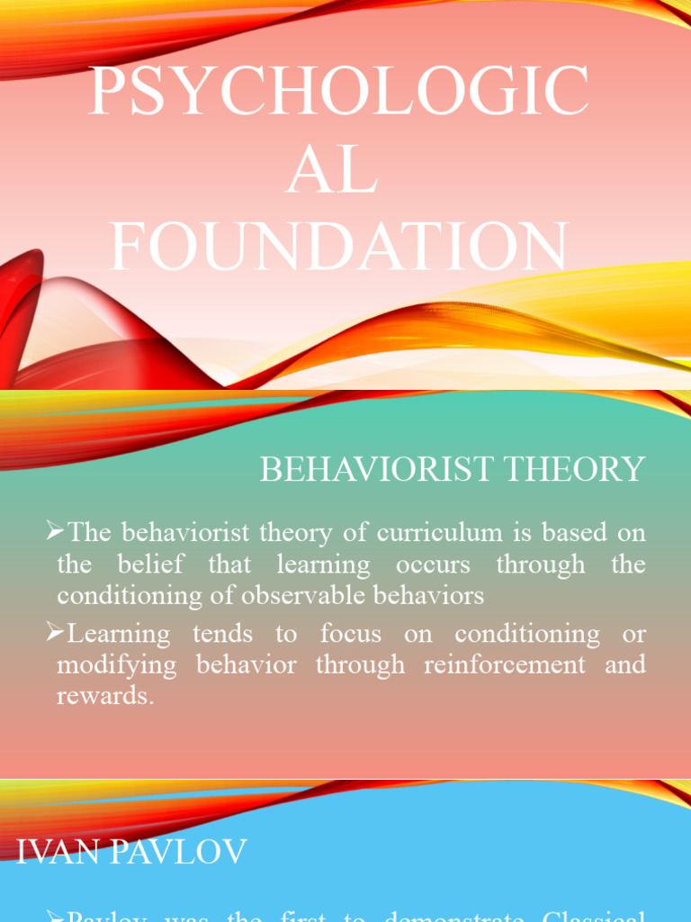 On Psychological Foundation | PDF | Behaviorism | Cognitive Development