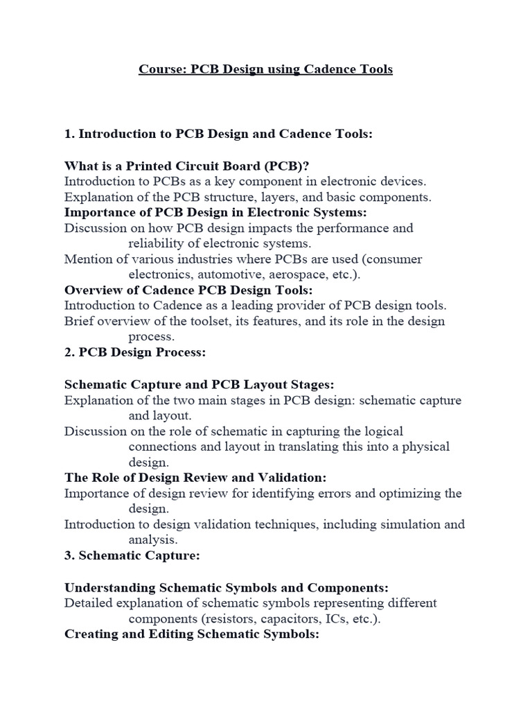 PCB Design Course | PDF | Printed Circuit Board | Electronics