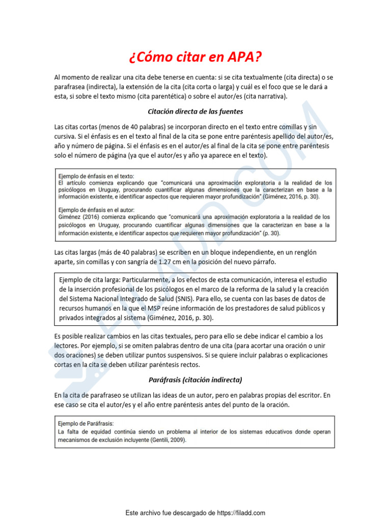 Guía para citar en APA correctamente | PDF | Publicación | Autor
