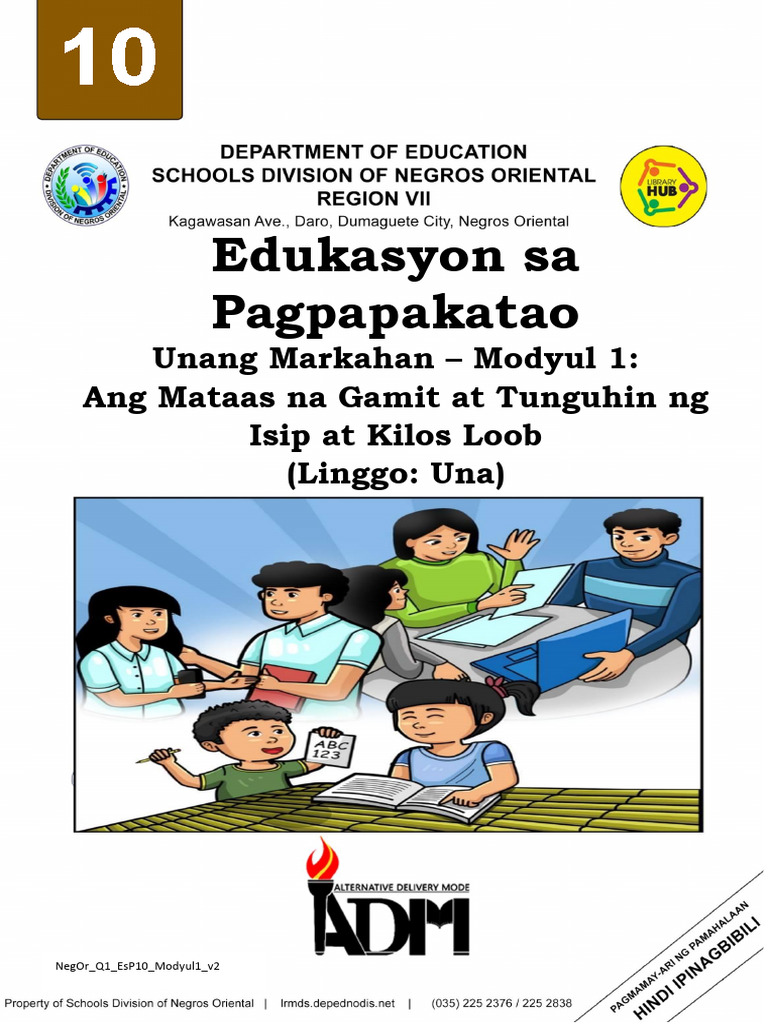 EsP 10 Quarter 1 Modyul 1 Week 1 Version 2 | PDF