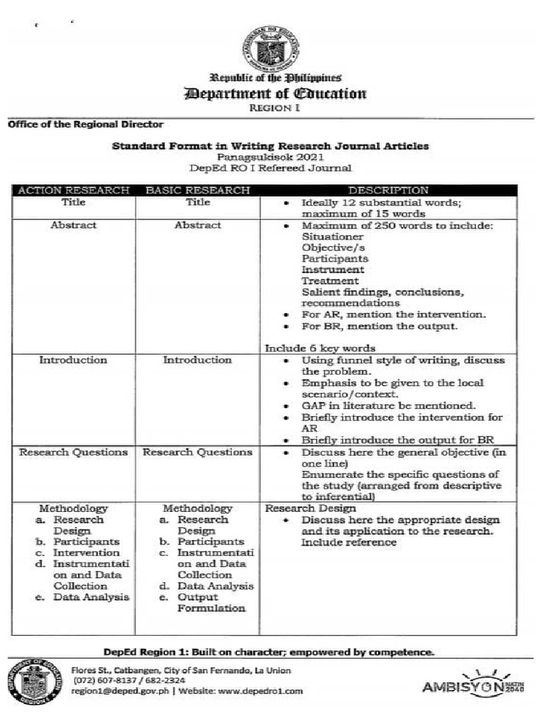 3.standard Format in Writing Research Journal Articles | PDF | Printing ...