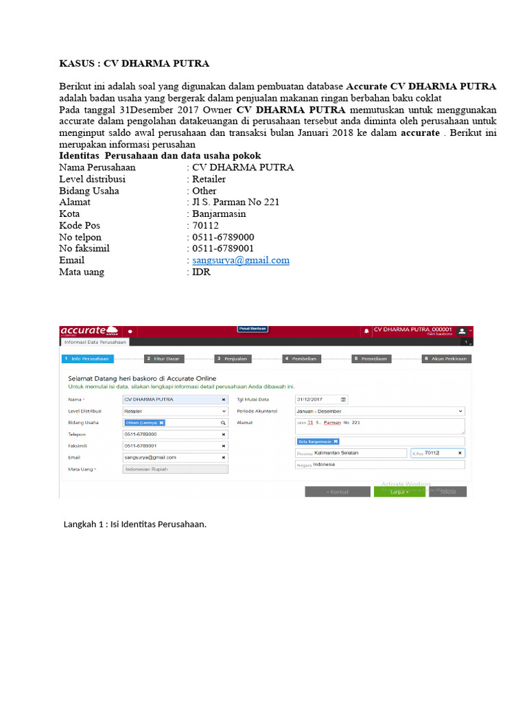 Tutorial CV Dharma Putra | PDF