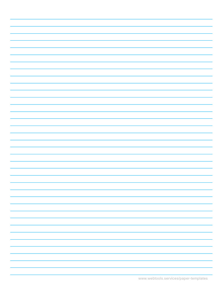 Medium Ruled Paper With Blue Lines-A4 With 0.375 in Border | PDF ...