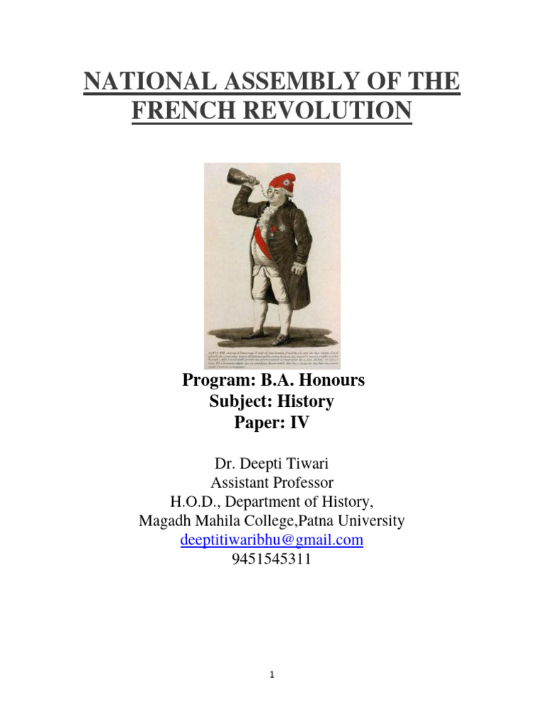 National Assembly of the French Revolution | PDF | Political Science ...