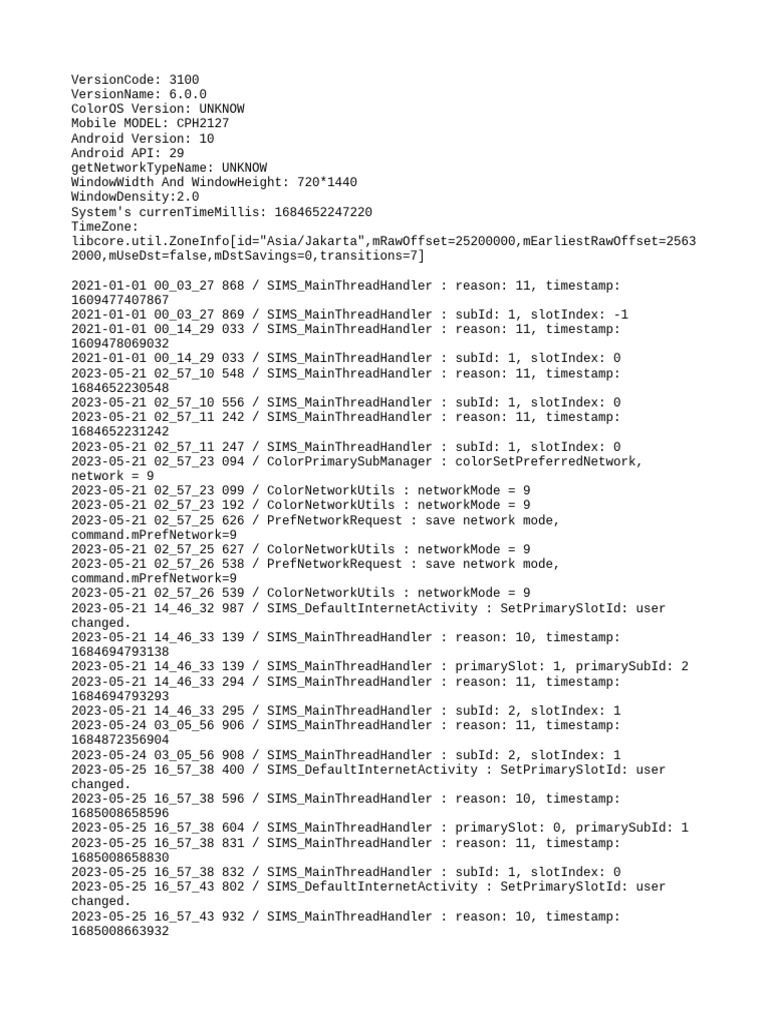 Trace - 2023-05-21 02 - 57 - 27 151 | PDF | Mobile Linux | Personal Digital Assistant