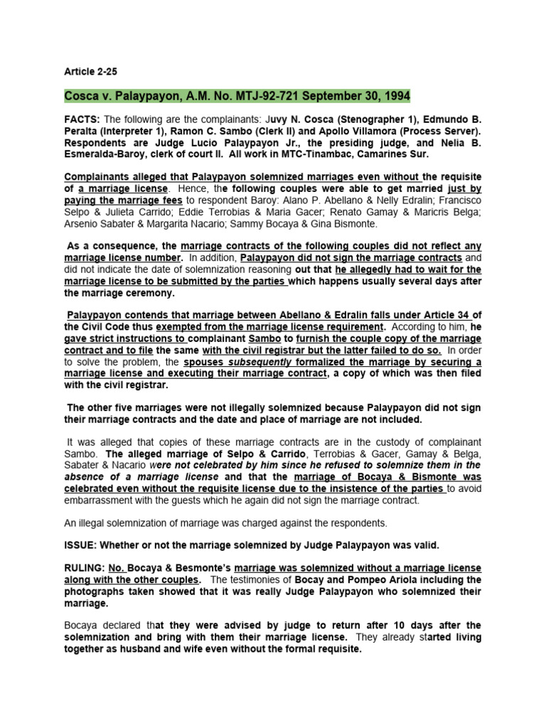 Marriage Case Pool 2 | PDF | Marriage | Annulment