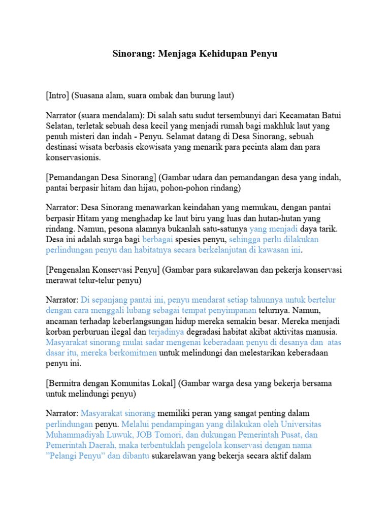 Naskah Sinorang Rev | PDF