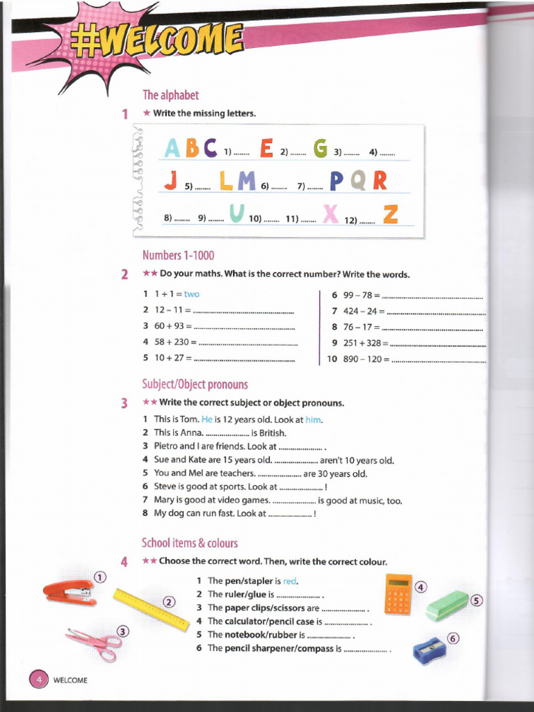 Hashtag English A1 Unit 1 WB | PDF