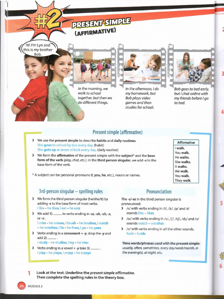 Hashtag English A1 Unit 2 GRAM | PDF