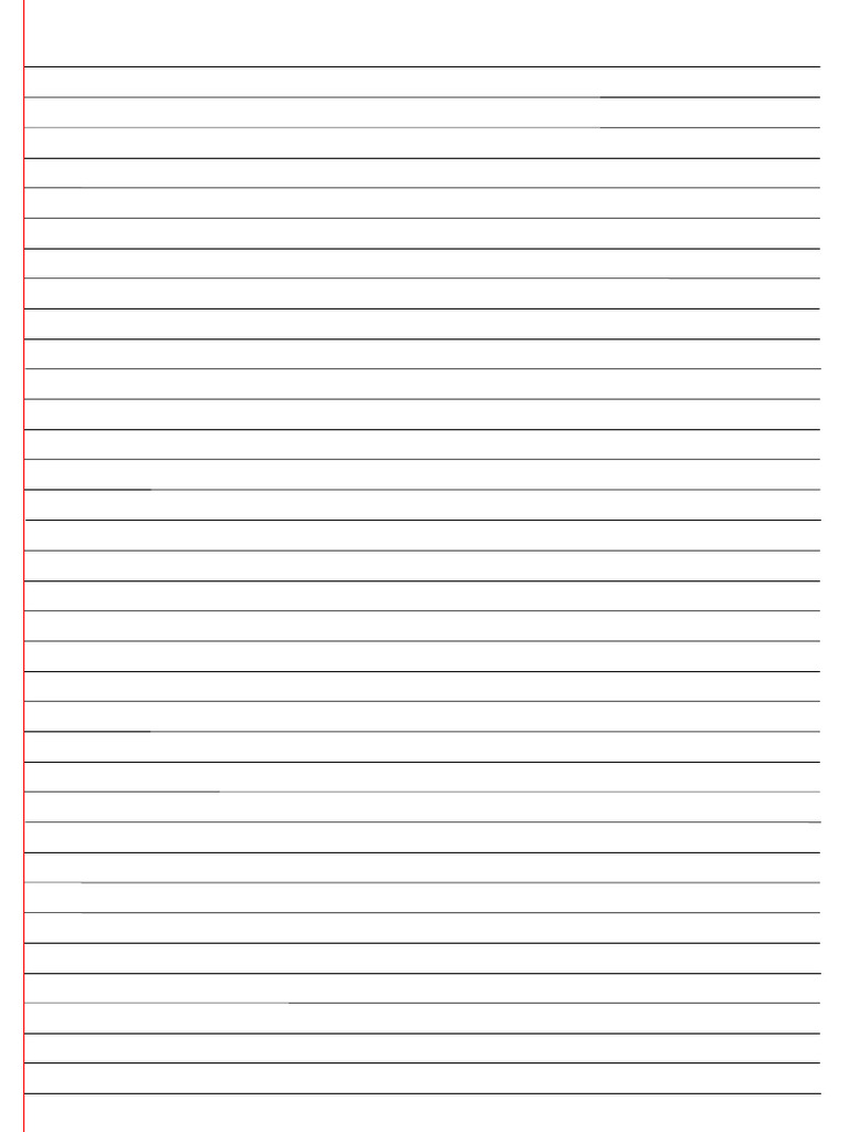 Plantilla de Lineas para Escribir Recto en Folio Con Margen Simple | PDF