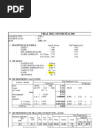 Concrete Mix Design Excel Sheet | PDF | Construction Aggregate | Concrete