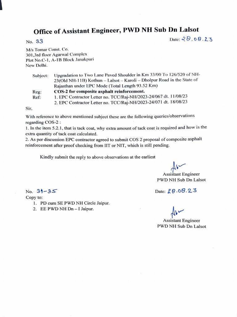 Tomar Letter 28.08.23 | PDF