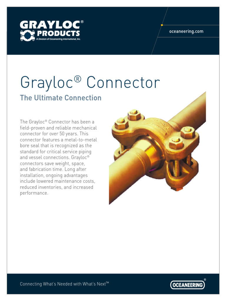 Grayloc The Ultimate Connector | PDF | Pipe (Fluid Conveyance ...
