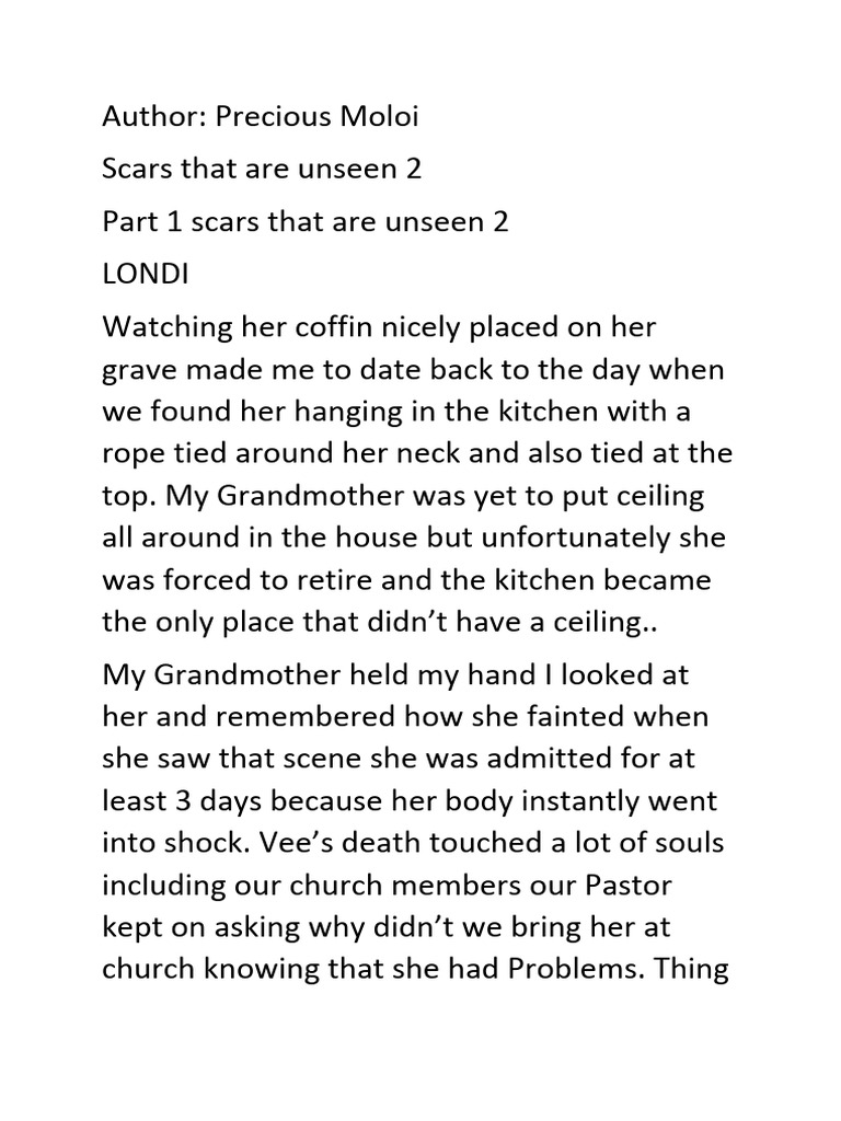 Scars That Are Unseen 2 | PDF | Soul