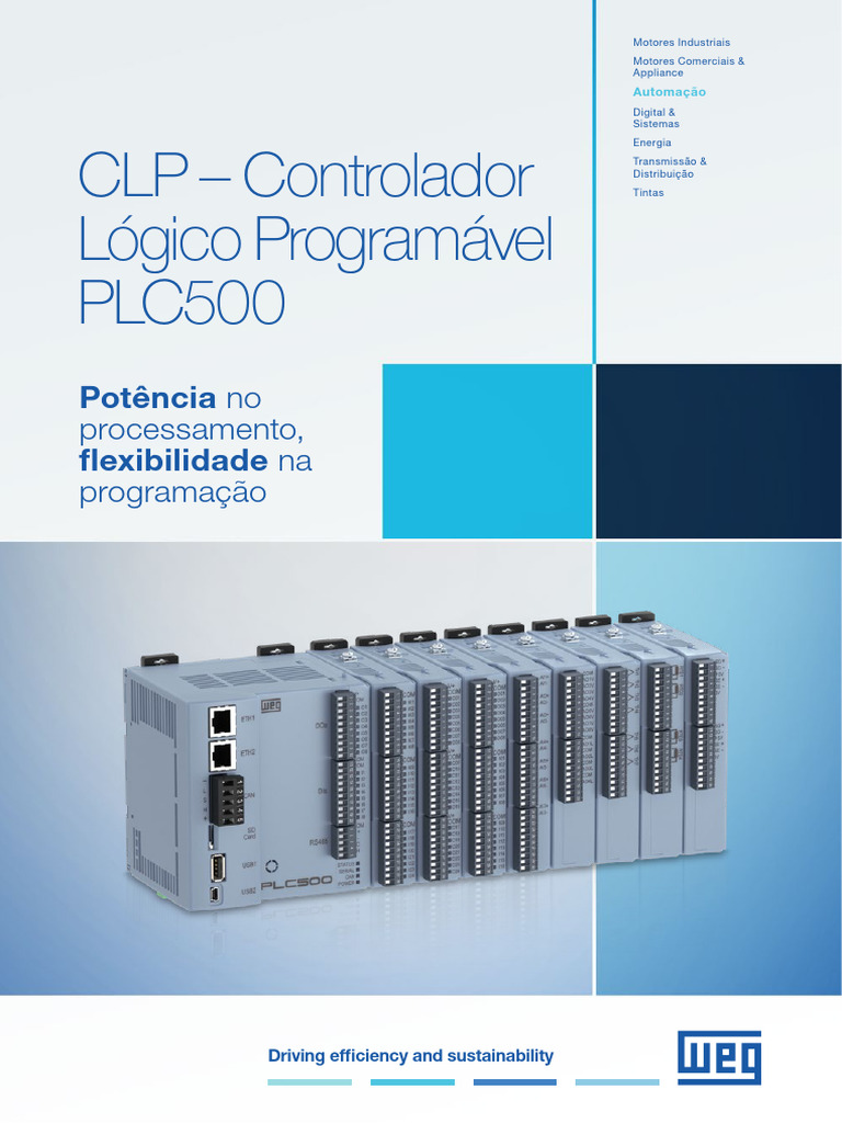 WEG PLC500 Catalogo 50123295 PT | PDF | Controlador lógico programável ...