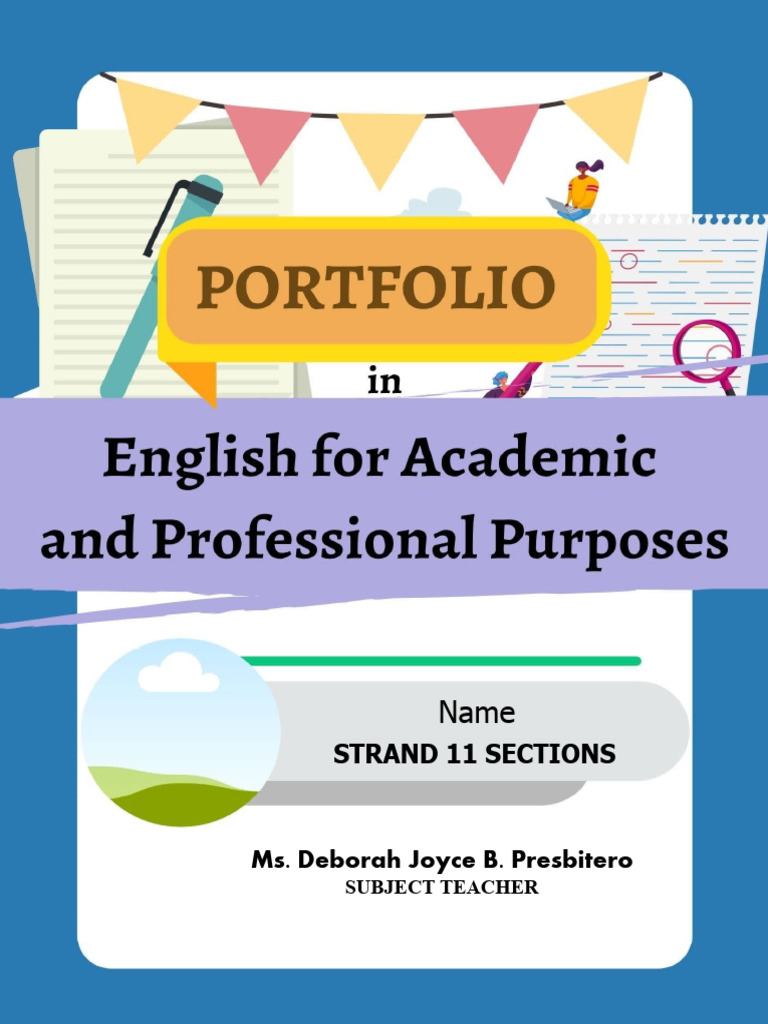 Cover Page Template For Notebook Folder Eapp | PDF