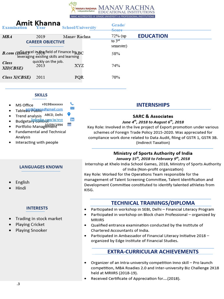 Finance Resume | Download Free PDF | Business | Economies
