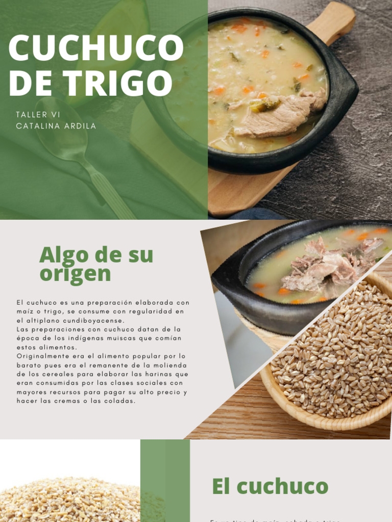 Trabajo Taller Vi Socio Cultural Cuchuco de Trigo | PDF | Alimentos ...