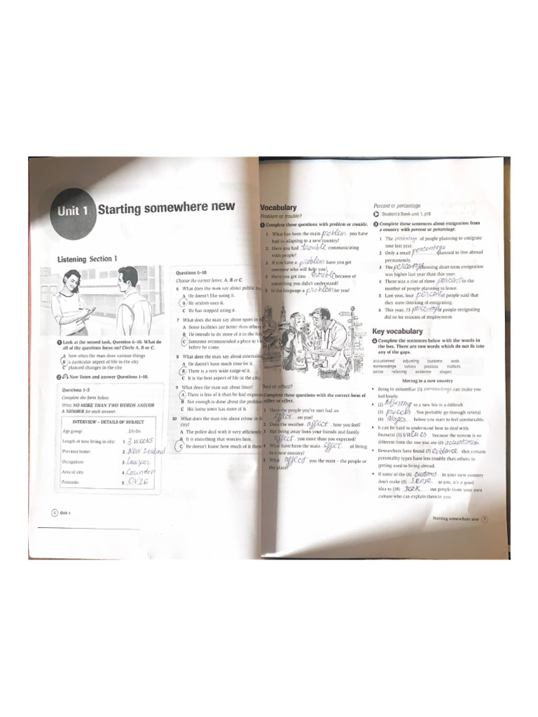 Unit 1 Starting Somewhere New | PDF