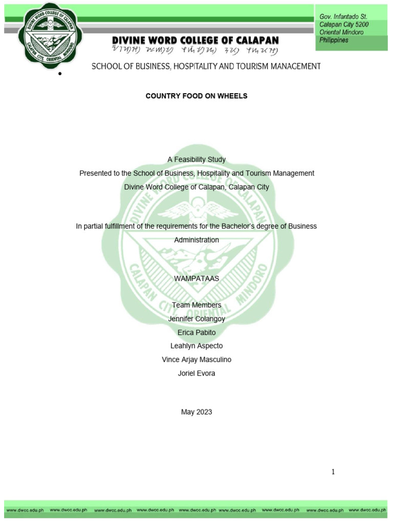 Feasib Study Template Edit | PDF | Marketing | Business Economics