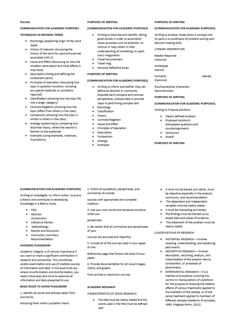 Purcom 1 | PDF | Analogy | Communication