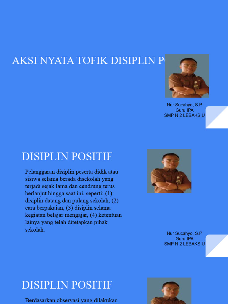 Aksi Nyata Tofik Disiplin Positif | PDF