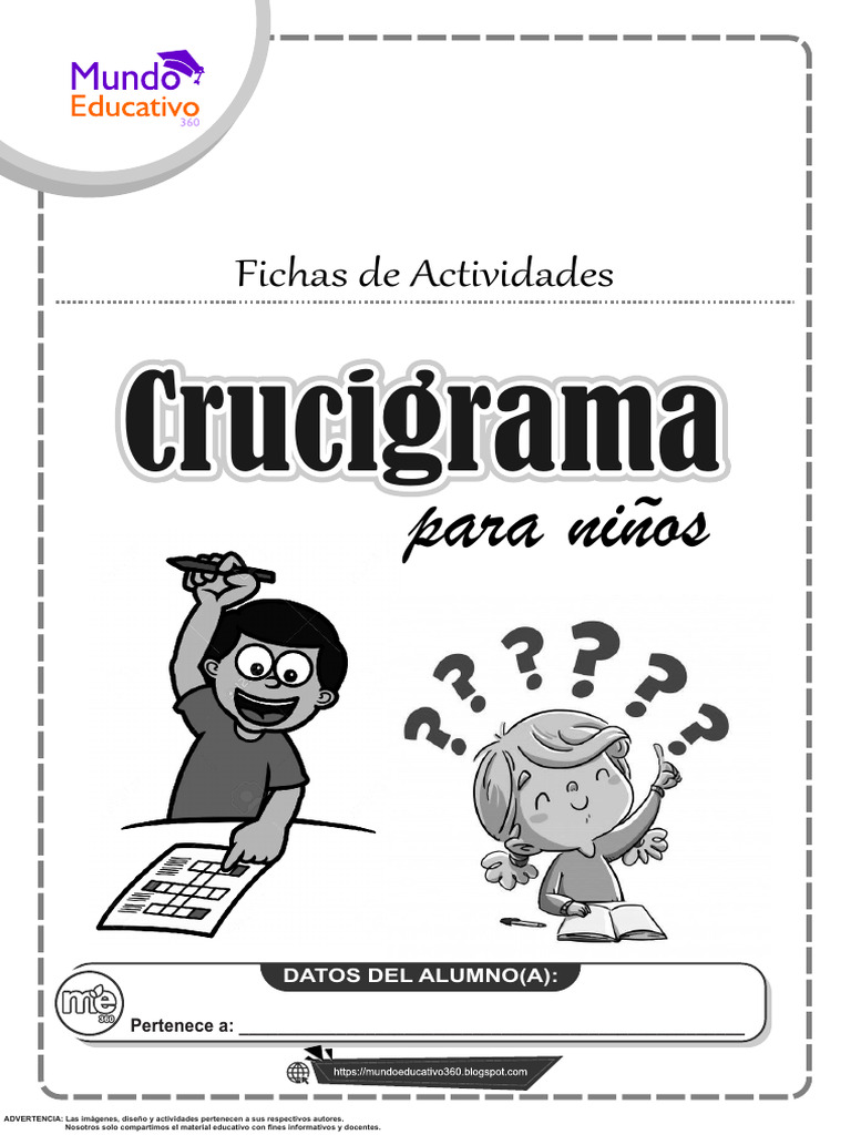 Crucigrama para Niños Primaria Me360 | PDF