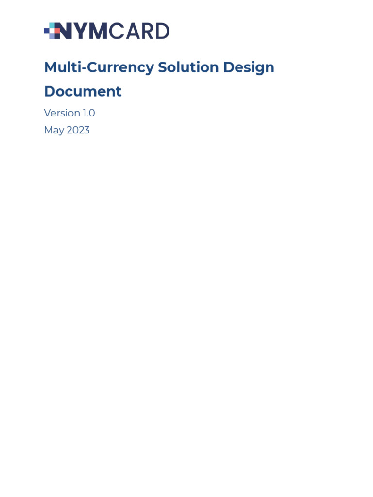Solution Design Document Multi-Currency - G | PDF | Personal ...