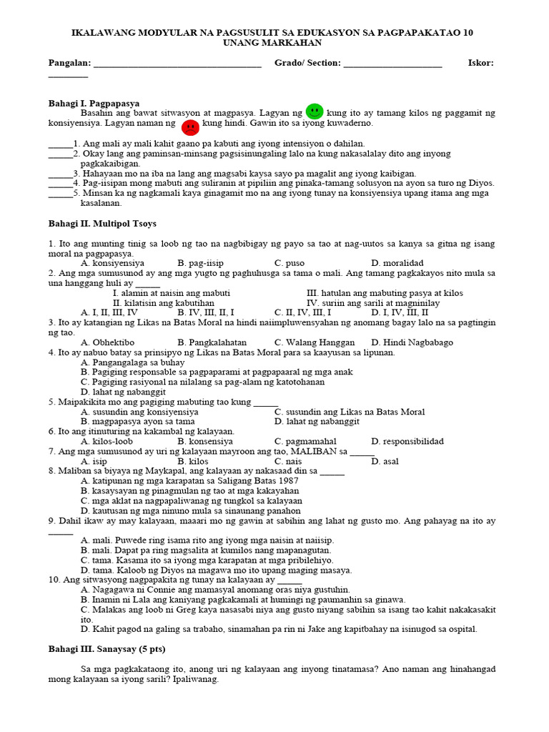 Esp q1 2nd Modular | PDF