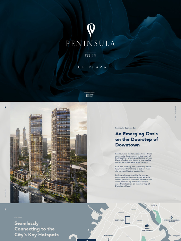 Peninsula Four, The Plaza - Brochure | PDF | Dubai | United Arab Emirates