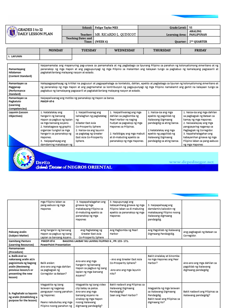 AP6 2nd QTR Wk6Edited | PDF