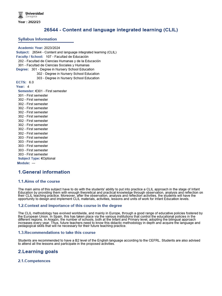 Content and Language Integrated Learning (CLIL) - Guia Facultad English ...