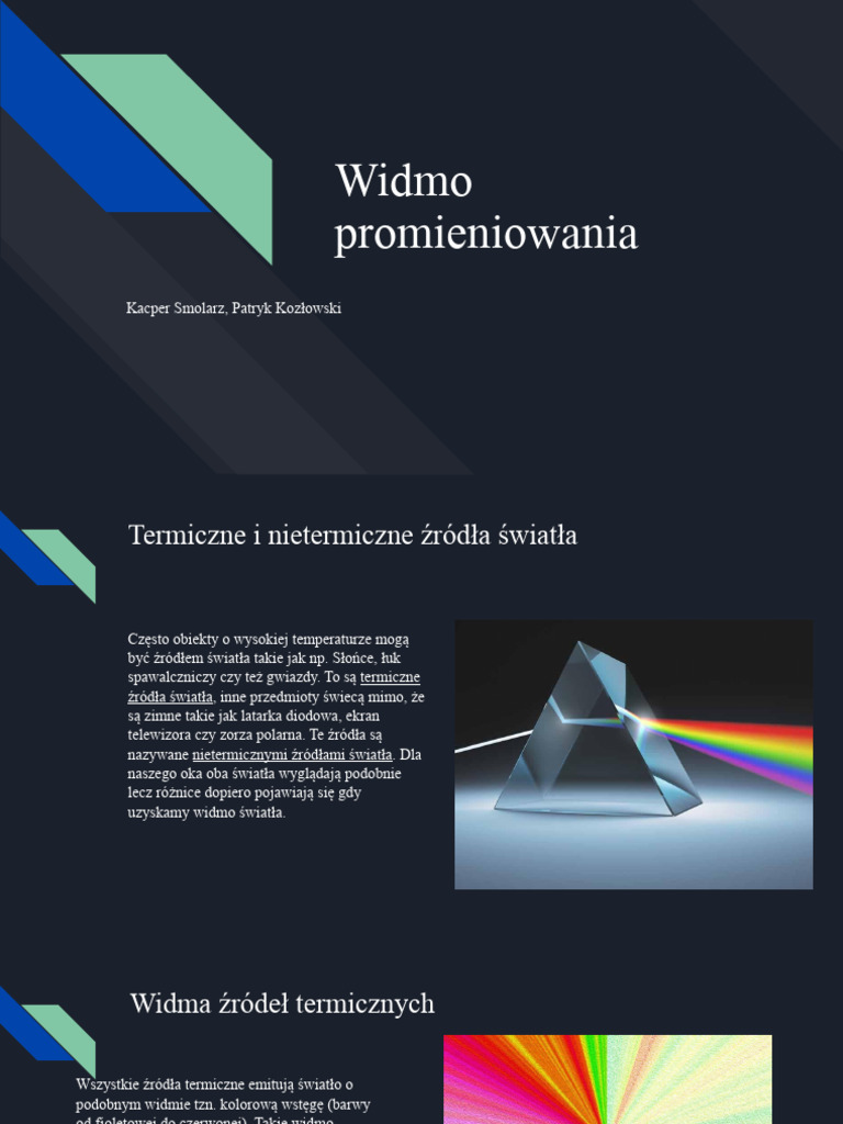 Widmo Promieniowania | PDF