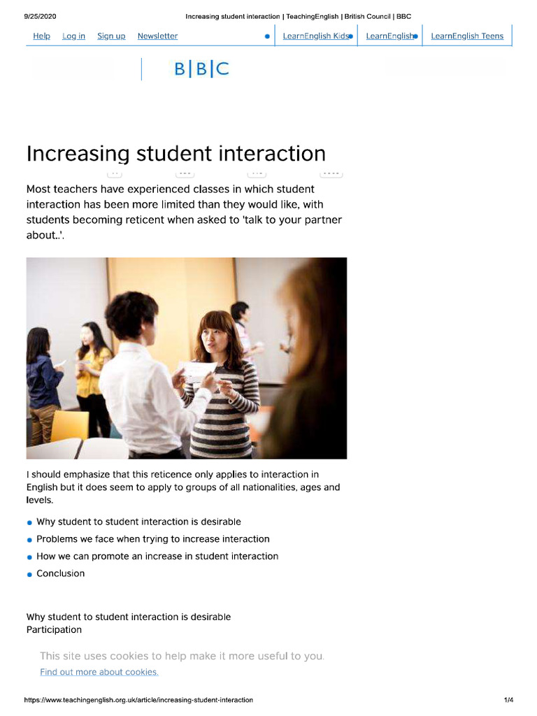 Increasing Student Interaction | PDF