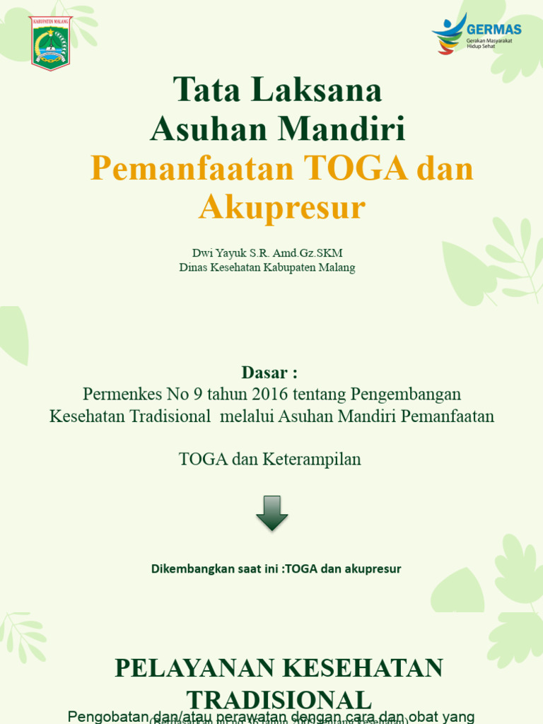 Materi ASMAN - Tatalaksana Pemanfaatan TOGA-1-1 | PDF
