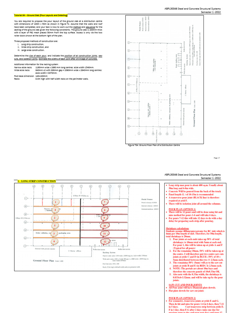 Ground Slab Tutorial Solutions-1 | PDF | Concrete | Structural Engineering