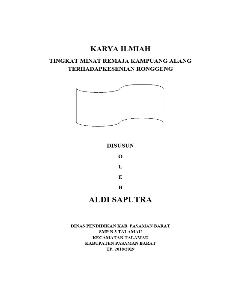 KARYA ILMIAH Aldi Saputra | PDF