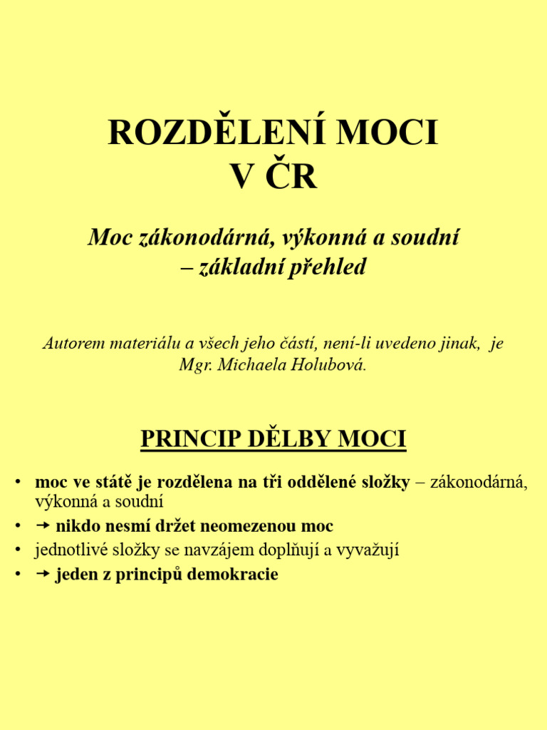 3.2 Schéma - Ústava A Dělba Moci V ČR | PDF