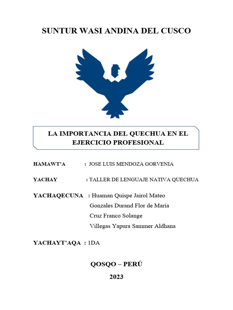 PORTAFOLIO QUECHUA (1) | PDF | Perú | Aprendizaje