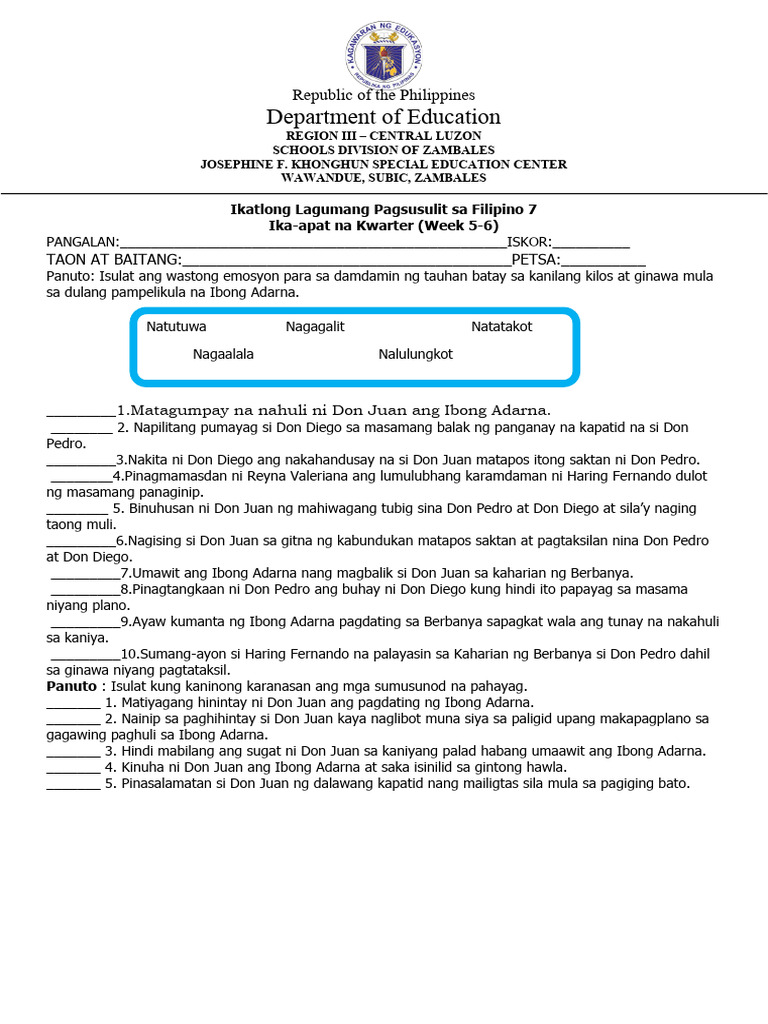 L3 q4 g7 Filipino | PDF
