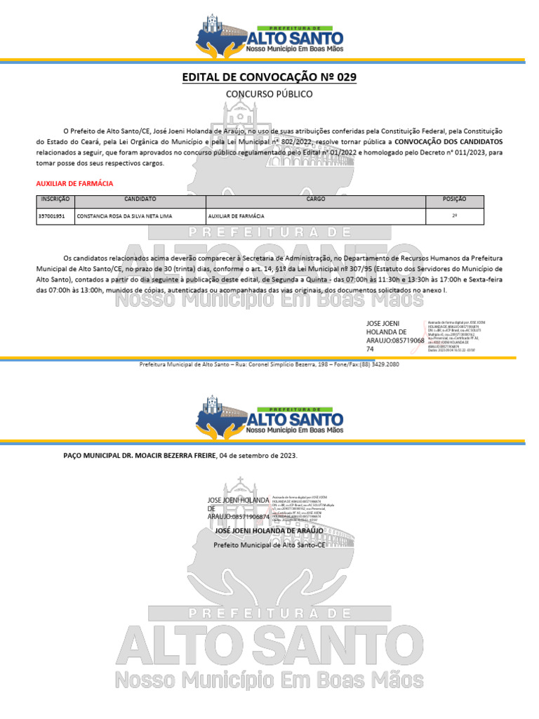 EDITAL DE CONVOCACAO NM 001 - 031 - 2023 - 0000001 | PDF | Governo ... EDITAL DE CONVOCACAO NM 001 - 031 - 2023 - 0000001 | PDF | Governo ...